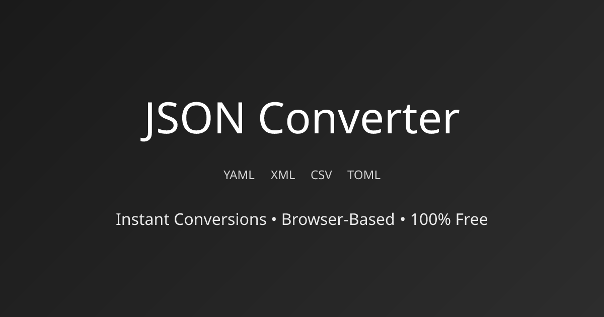 JSON Converter - Format, Validate, Minify & Beautify JSON JSON Converter - Format, Validate, Minify & Beautify JSON